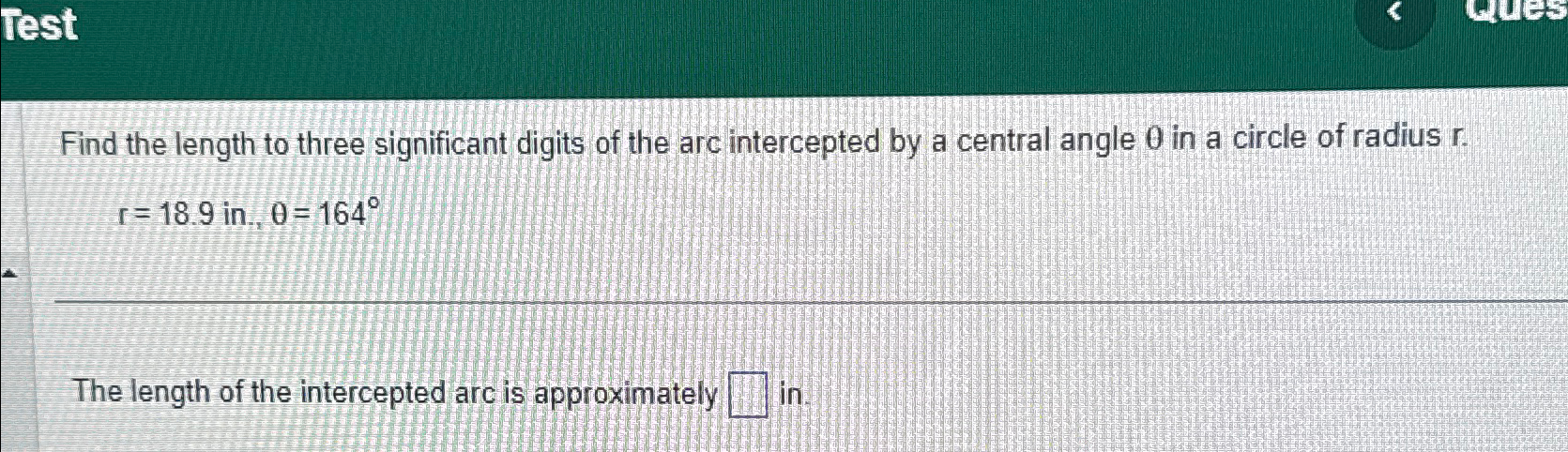 Solved Find the length to three significant digits of the | Chegg.com