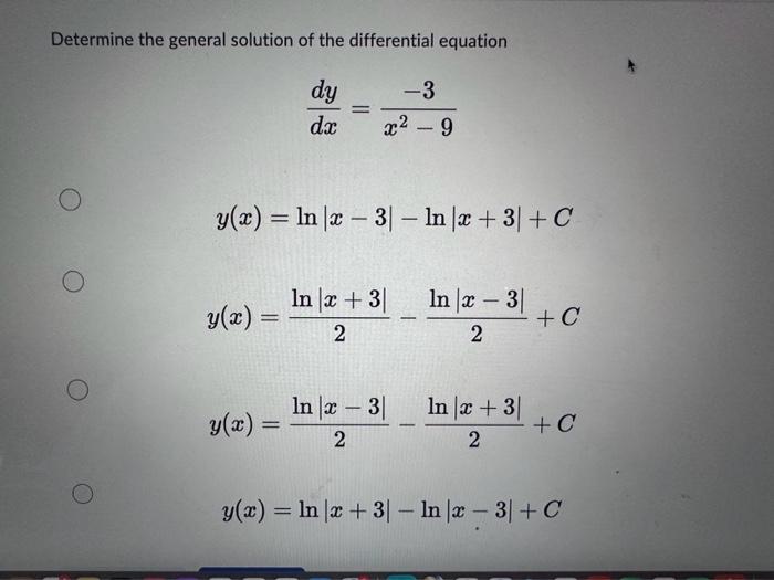 Solved Determine the general solution of the differential | Chegg.com