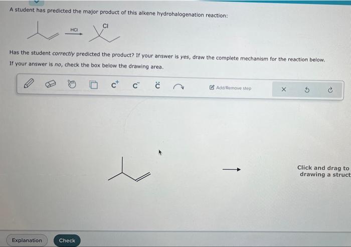 Solved drawing the mechanism for H2O or HX alkene addition | Chegg.com