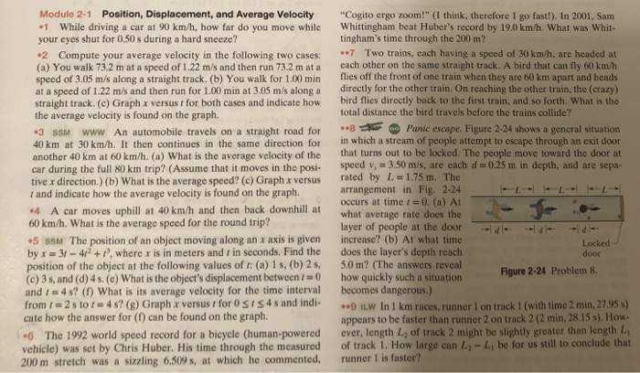 Solved Module 2-1 Position, Displacement, and Average | Chegg.com