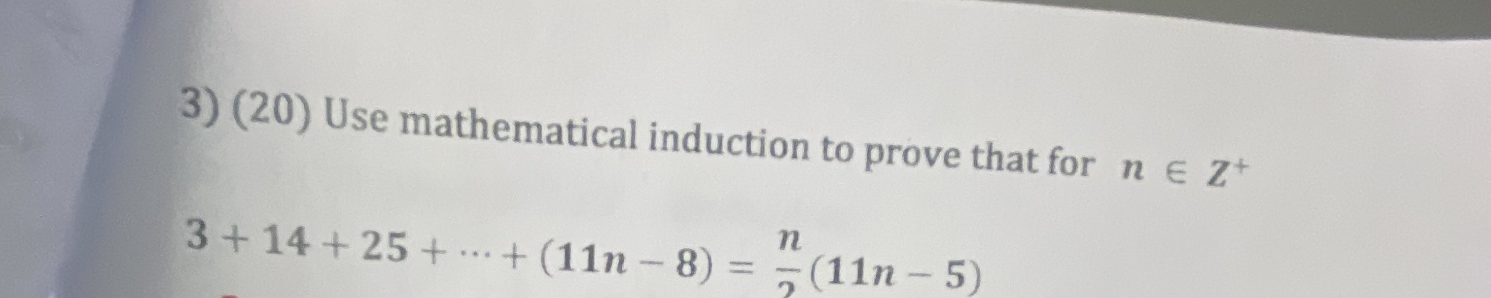 Solved (20) ﻿Use mathematical induction to prove that for | Chegg.com