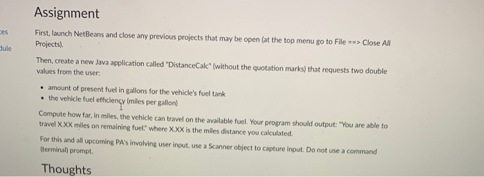 Solved Ces Dule Assignment First Launch Netbeans And Close