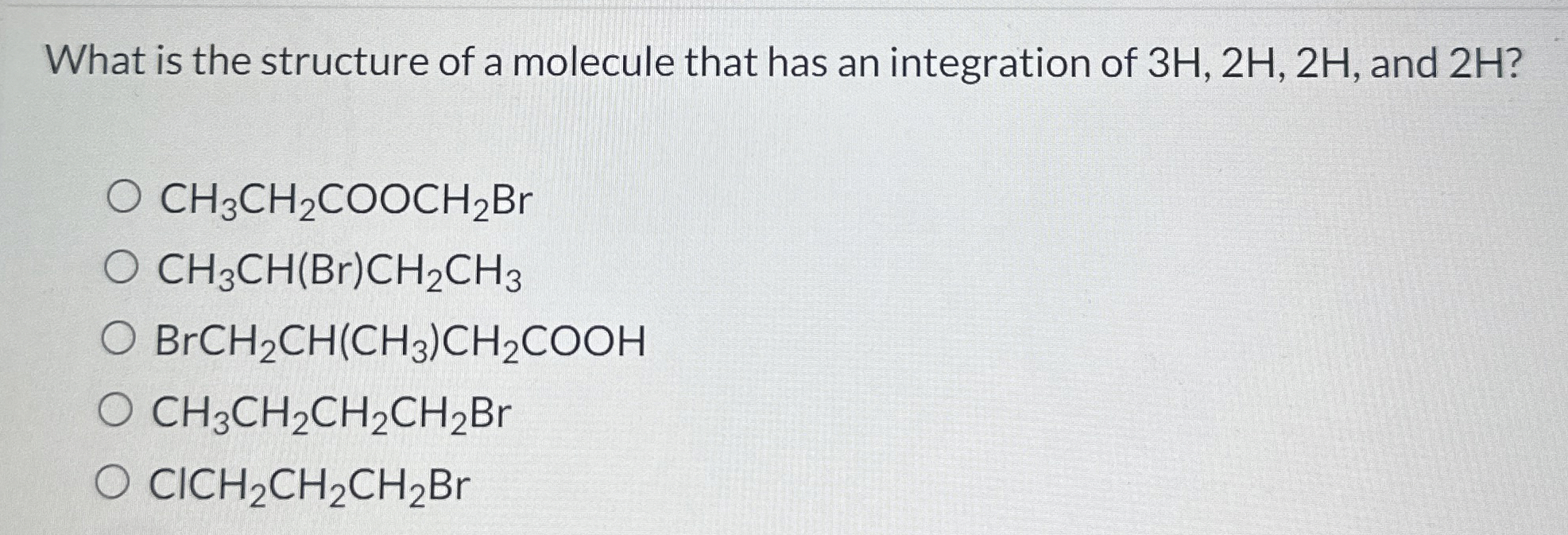 Solved What is the structure of a molecule that has an | Chegg.com