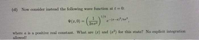 Solved Problem 1.4 - A Localized Particle Consider the | Chegg.com