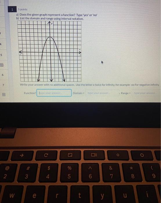 Solved 1 5 points a) Does the given graph represent a | Chegg.com