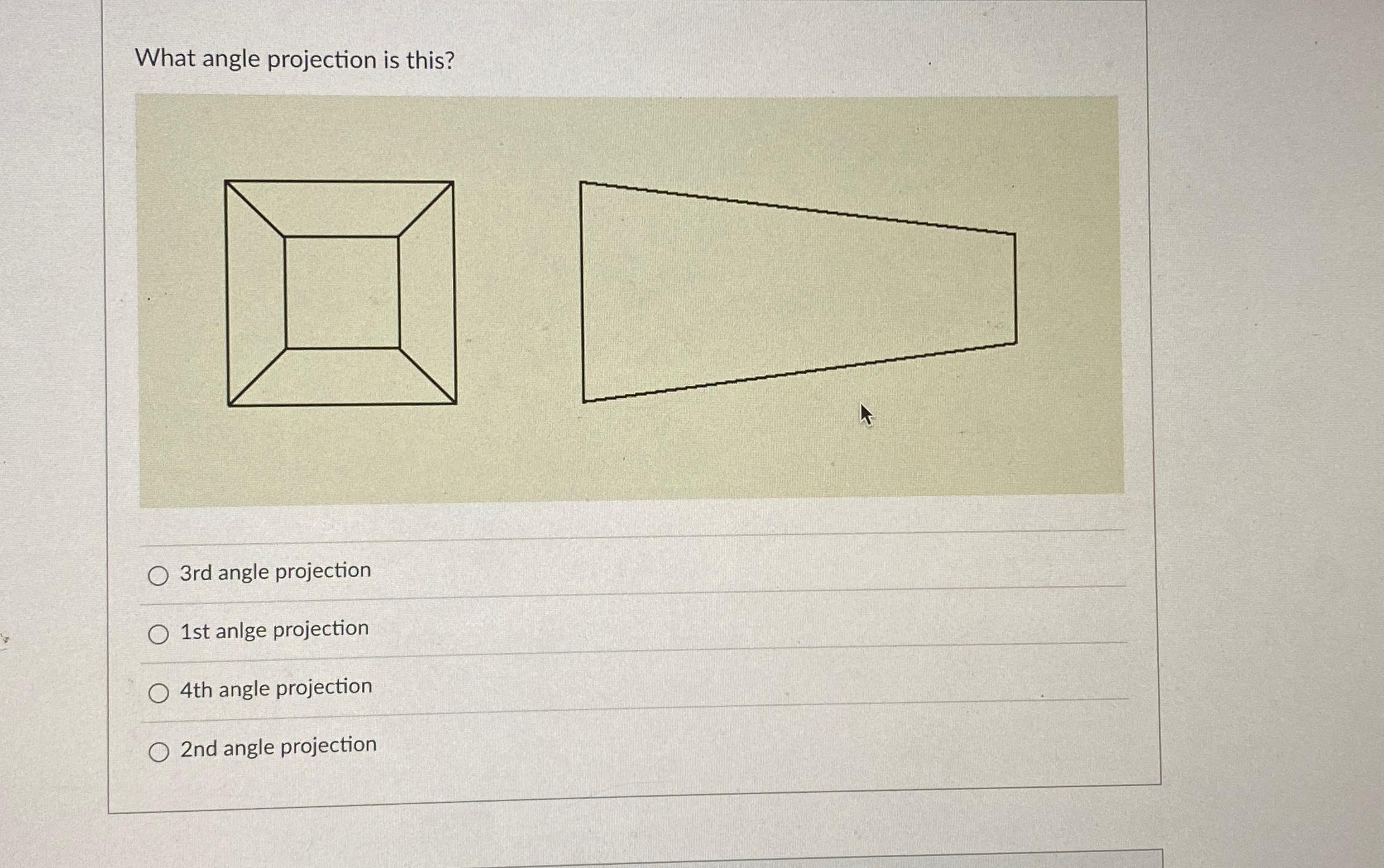 Solved What angle projection is this?3rd angle projection1st | Chegg.com