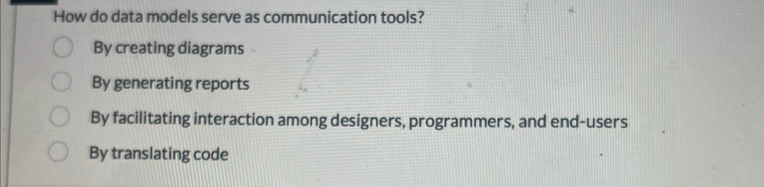 Solved How do data models serve as communication tools?By | Chegg.com