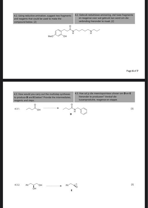 Solved VRAAG 4 [14 PUNTE) QUESTION 4 [14 MARKS] 4.1. | Chegg.com