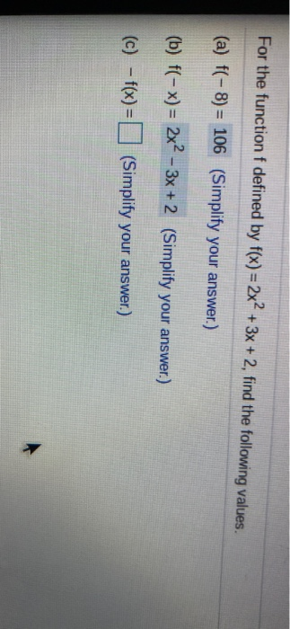 Solved For the function f defined by f(x) = 2x2 + 3x + 2, | Chegg.com