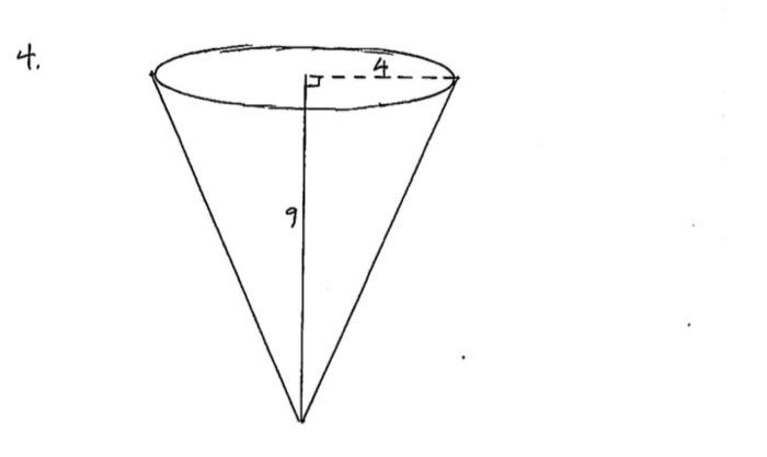 Solved 4. An inverted conical water tank with a height of | Chegg.com