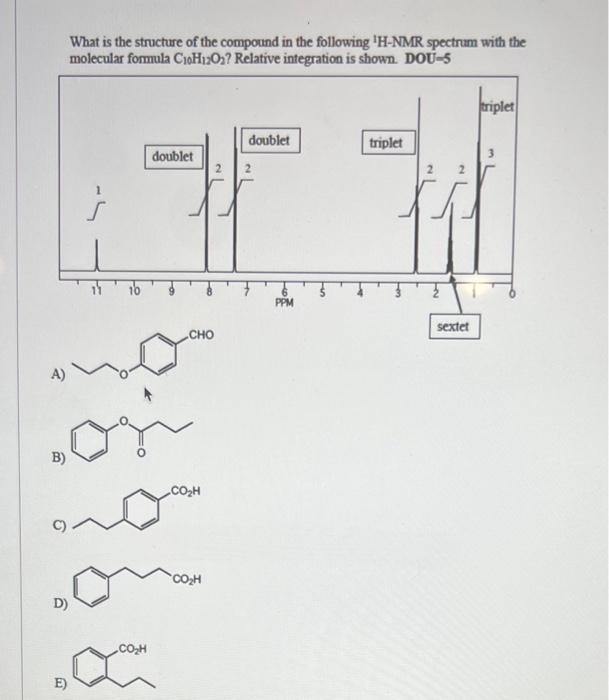 Solved What is the structure of the compound in the | Chegg.com