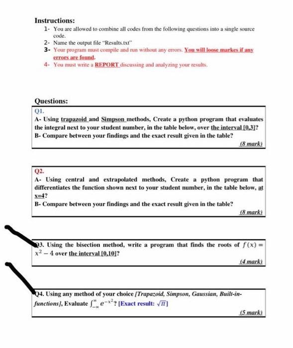 Solved Instructions: 1. You are allowed to combine all codes | Chegg.com