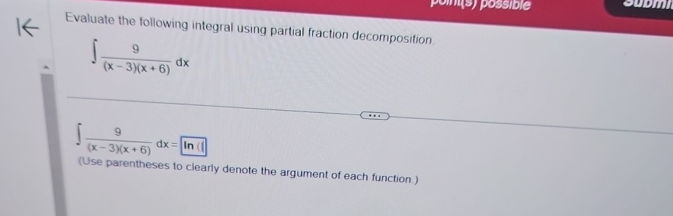 Solved Evaluate the following integral using partial | Chegg.com