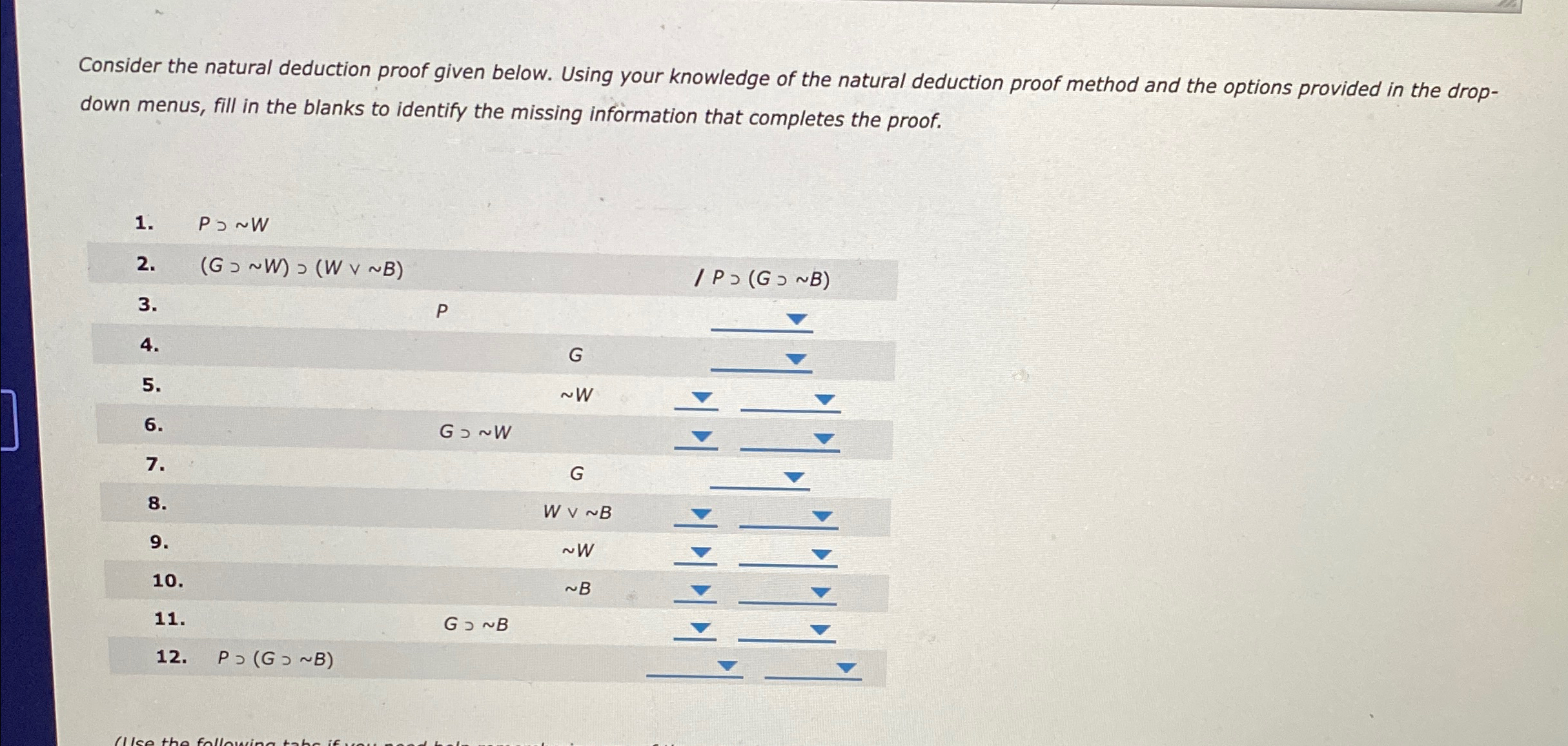 Consider The Natural Deduction Proof Given Below