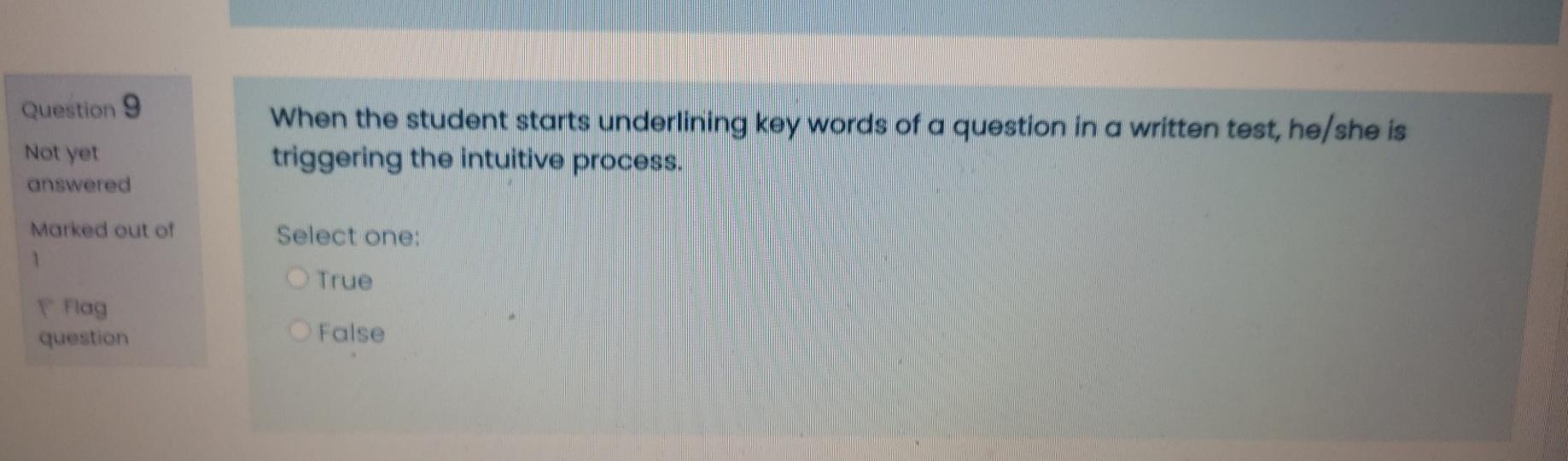 Solved Question 9 When the student starts underlining key | Chegg.com