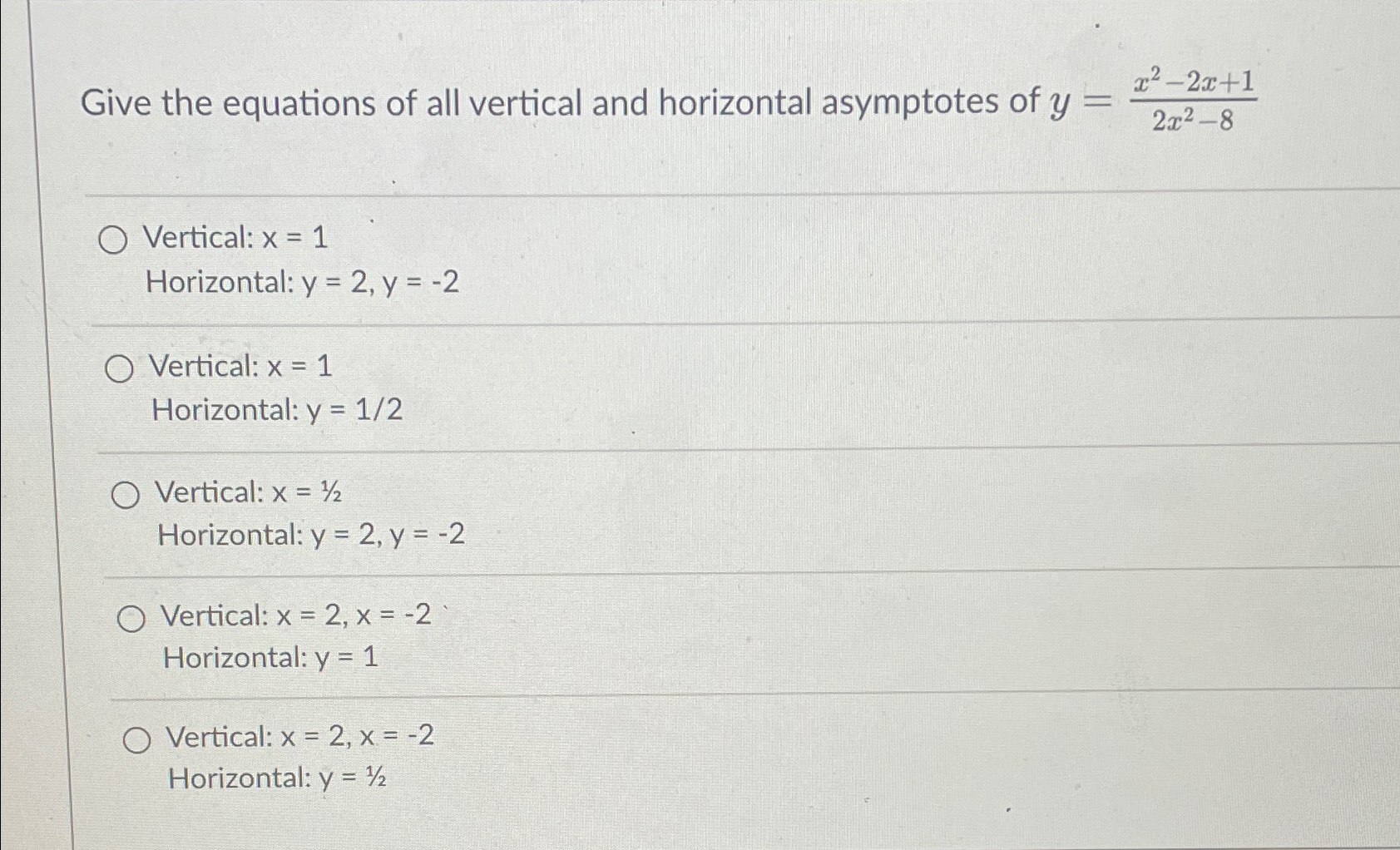 Solved Give the equations of all vertical and horizontal | Chegg.com
