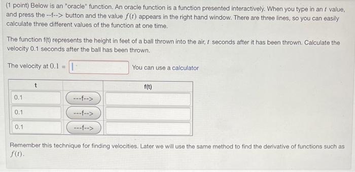 Solved 1 Point Below Is An Oracle Function An Oracle