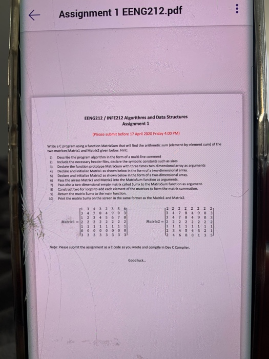 1 Of 1 Eeng212 Infe212 Algorithms And Data 3491
