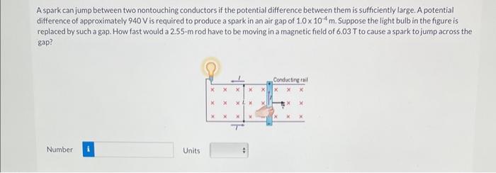 Solved A spark can jump between two nontouching conductors | Chegg.com