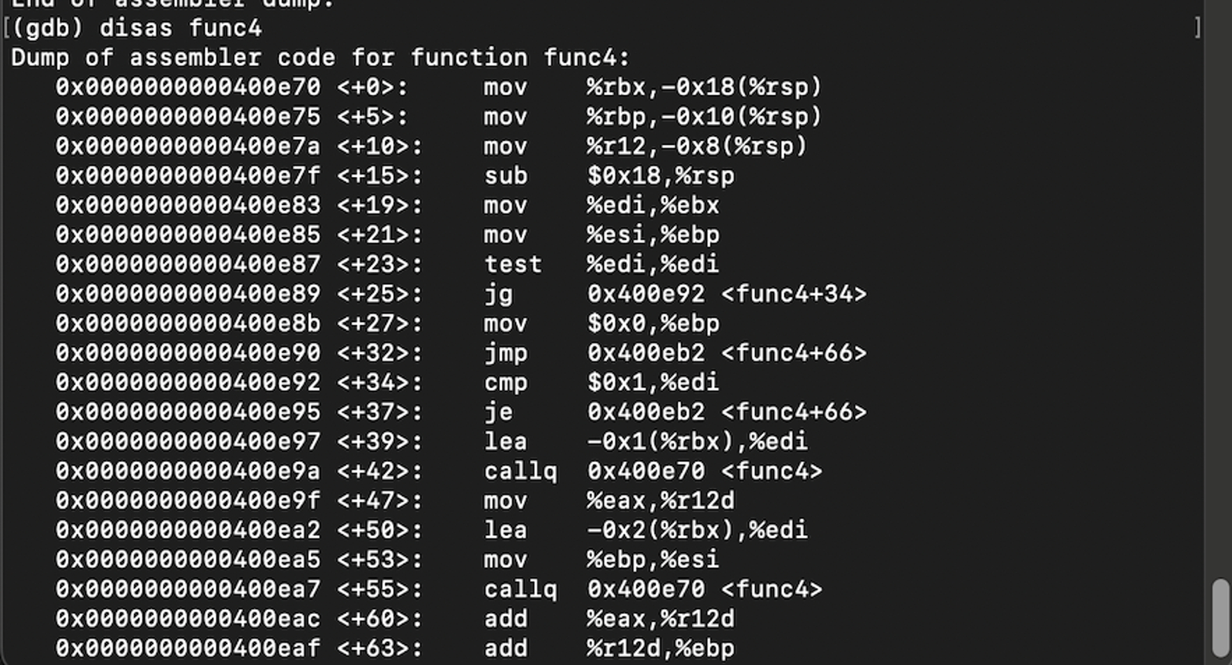 Solved ```dump Of Assembler Code For Function