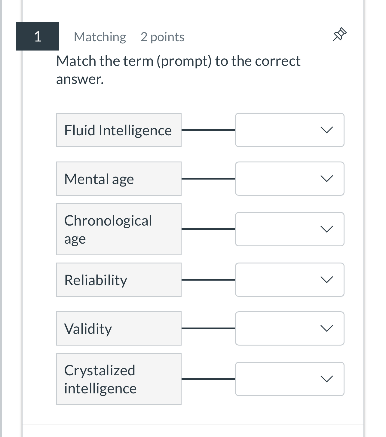 High Quality SOLUTION 1Matching2 ﻿pointsMatch the term (prompt) ﻿to the | Chegg.com