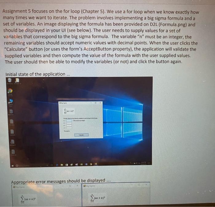 Solved Assignment 5 focuses on the for loop (Chapter 5). We | Chegg.com