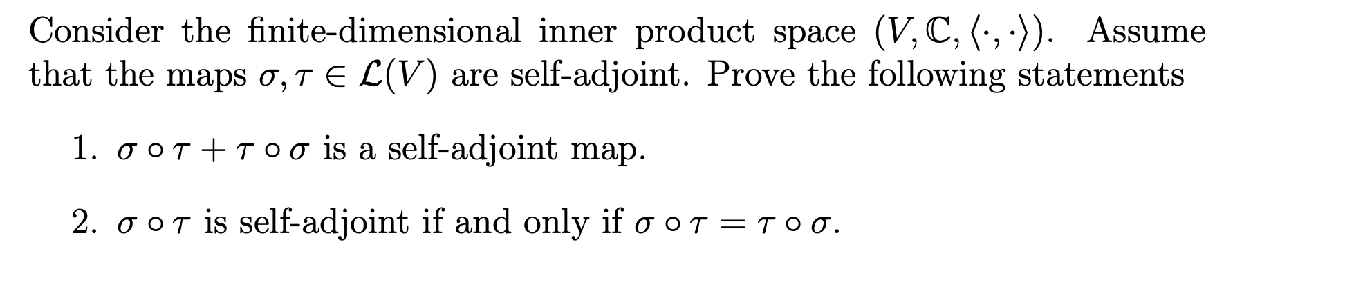 Solved Consider the finite-dimensional inner product space | Chegg.com