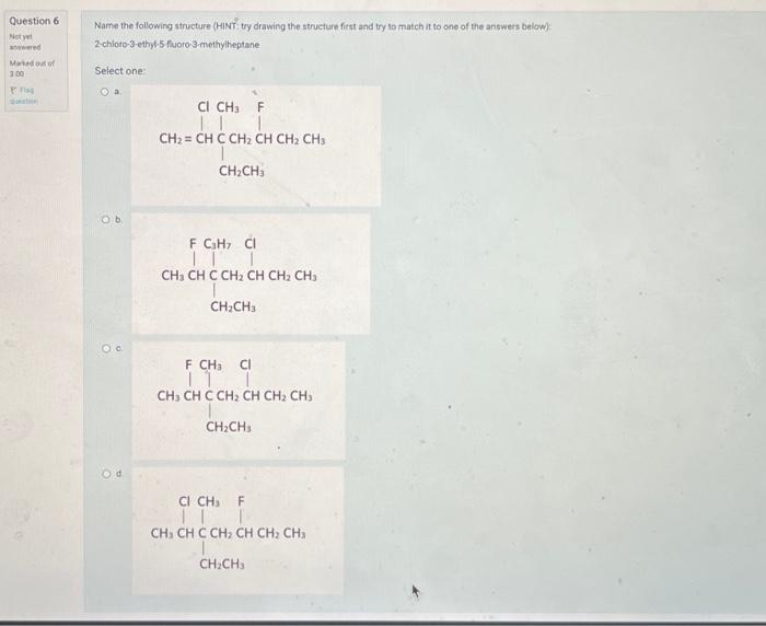 Solved Name the Rolowicg structure Ans Which of the | Chegg.com