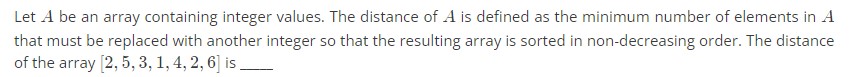 Solved Let A ﻿be an array containing integer values. The | Chegg.com