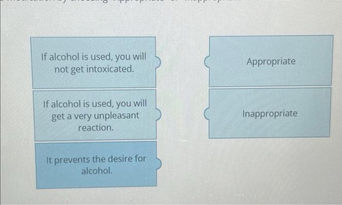 Solved If alcohol is used, you will not get intoxicated. If | Chegg.com