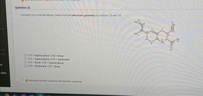 Solved Consider the molecule below, Determine the electronic | Chegg.com