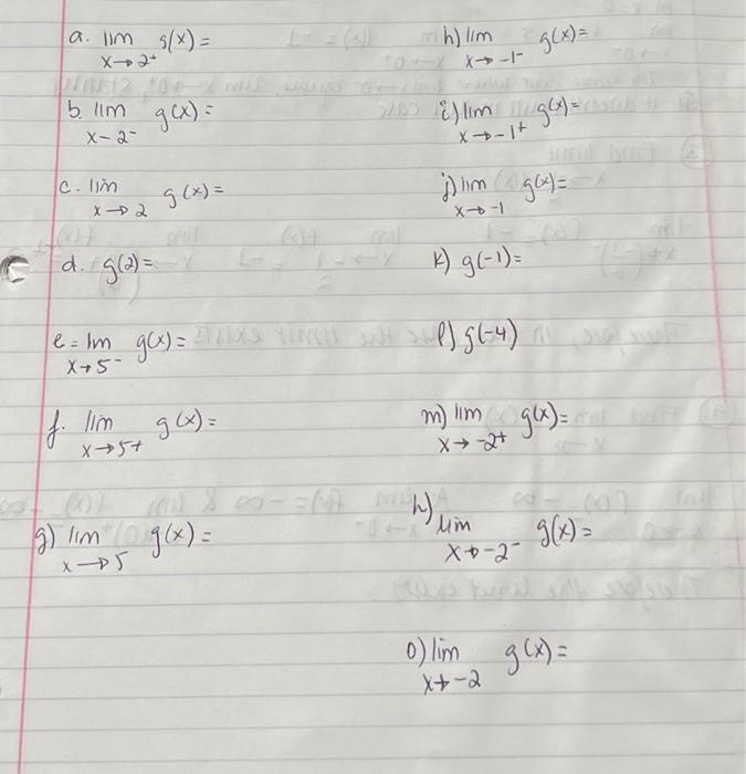 Solved 1) Consider the function g(x)a. limx→2+5(x)= h) | Chegg.com