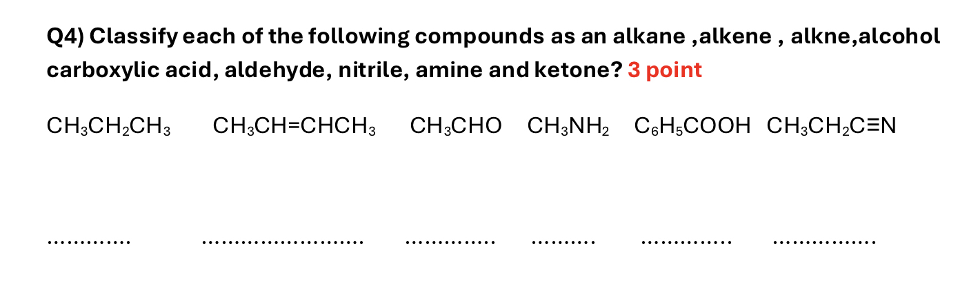 Solved Q4) ﻿Classify each of the following compounds as an | Chegg.com