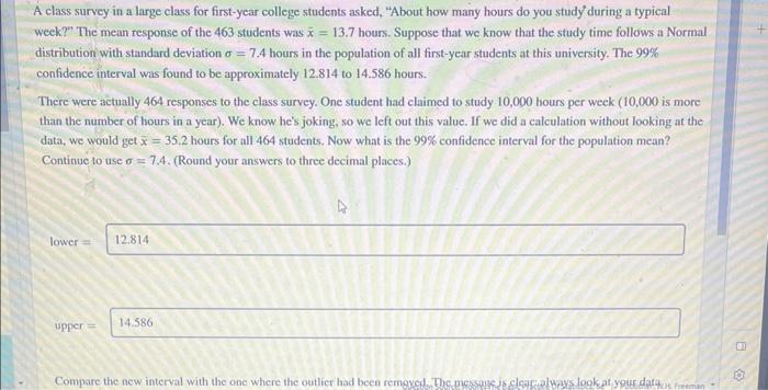 Solved A class survey in a large class for first-year | Chegg.com