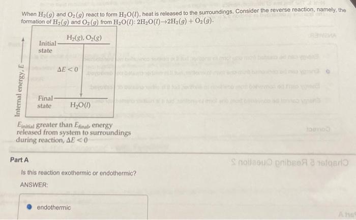 Solved When H2( g) and O2( g) react to form H2O(l), heat is | Chegg.com
