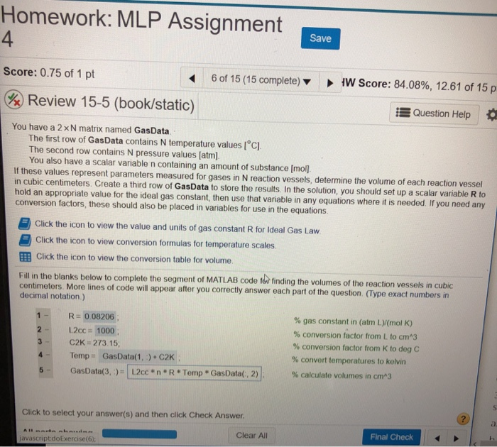 Solved Homework: MLP Assignment Save Score: 0.75 of 1 pt 6 | Chegg.com