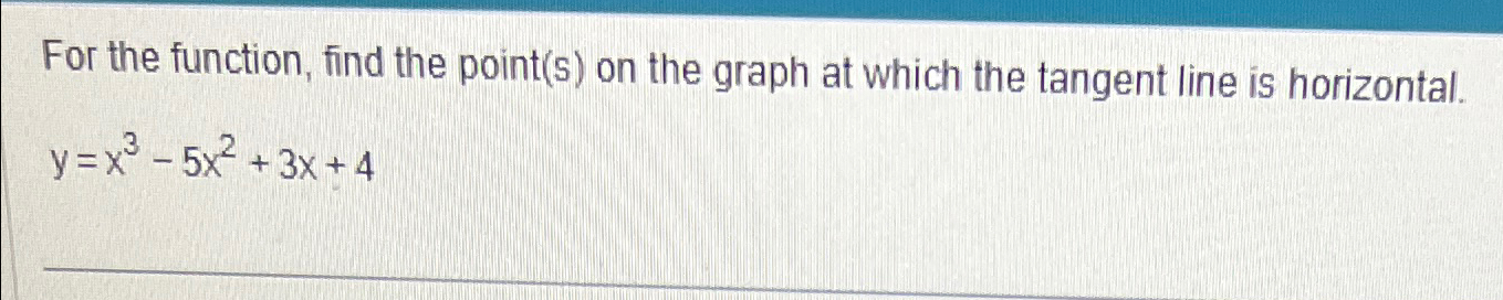 Solved For the function, find the point(s) ﻿on the graph at | Chegg.com