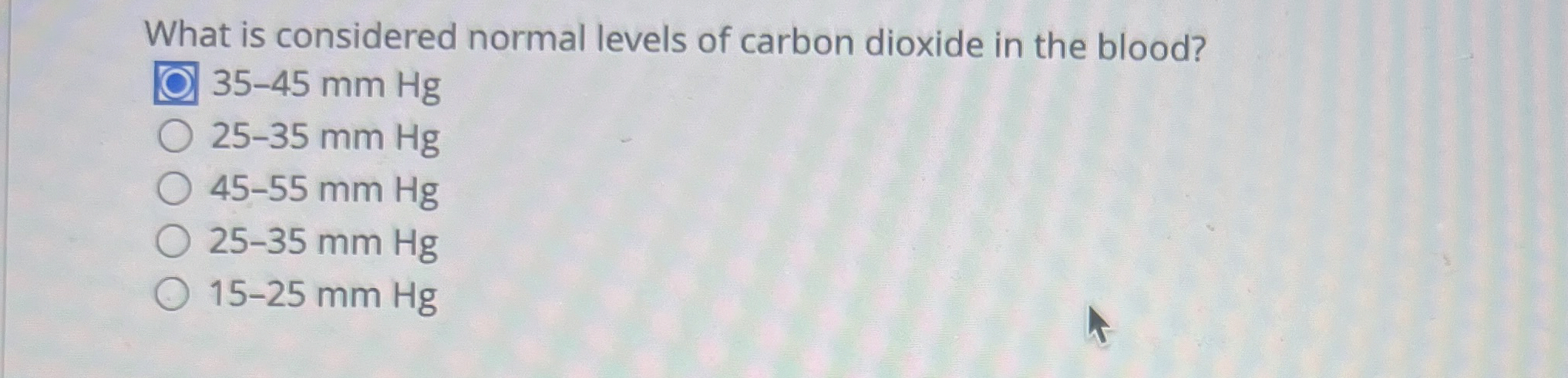 Solved What is considered normal levels of carbon dioxide in | Chegg.com