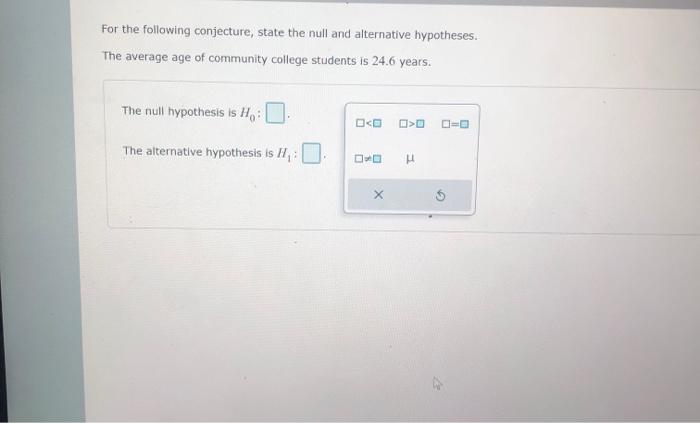 Solved For the following conjecture, state the null and | Chegg.com