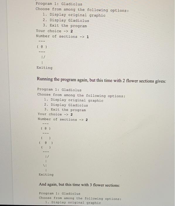 Solved And again, but this time with 3 flower sections: | Chegg.com