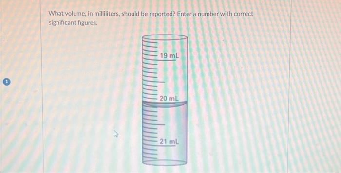 Solved What volume, in milliliters, should be reported? | Chegg.com