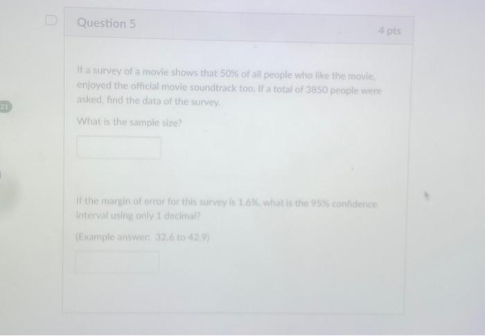 Solved If a survey of a movie shows that 50% of ail people | Chegg.com