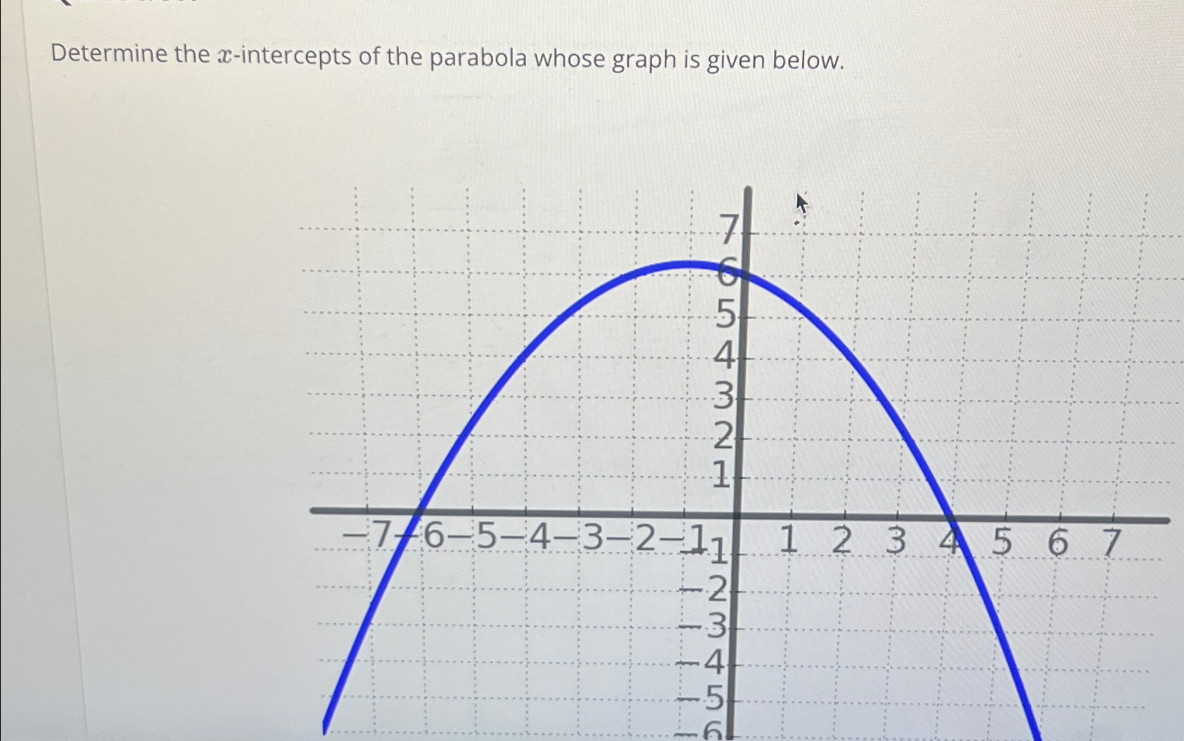 Solved Determine the x-intercepts of the parabola whose | Chegg.com