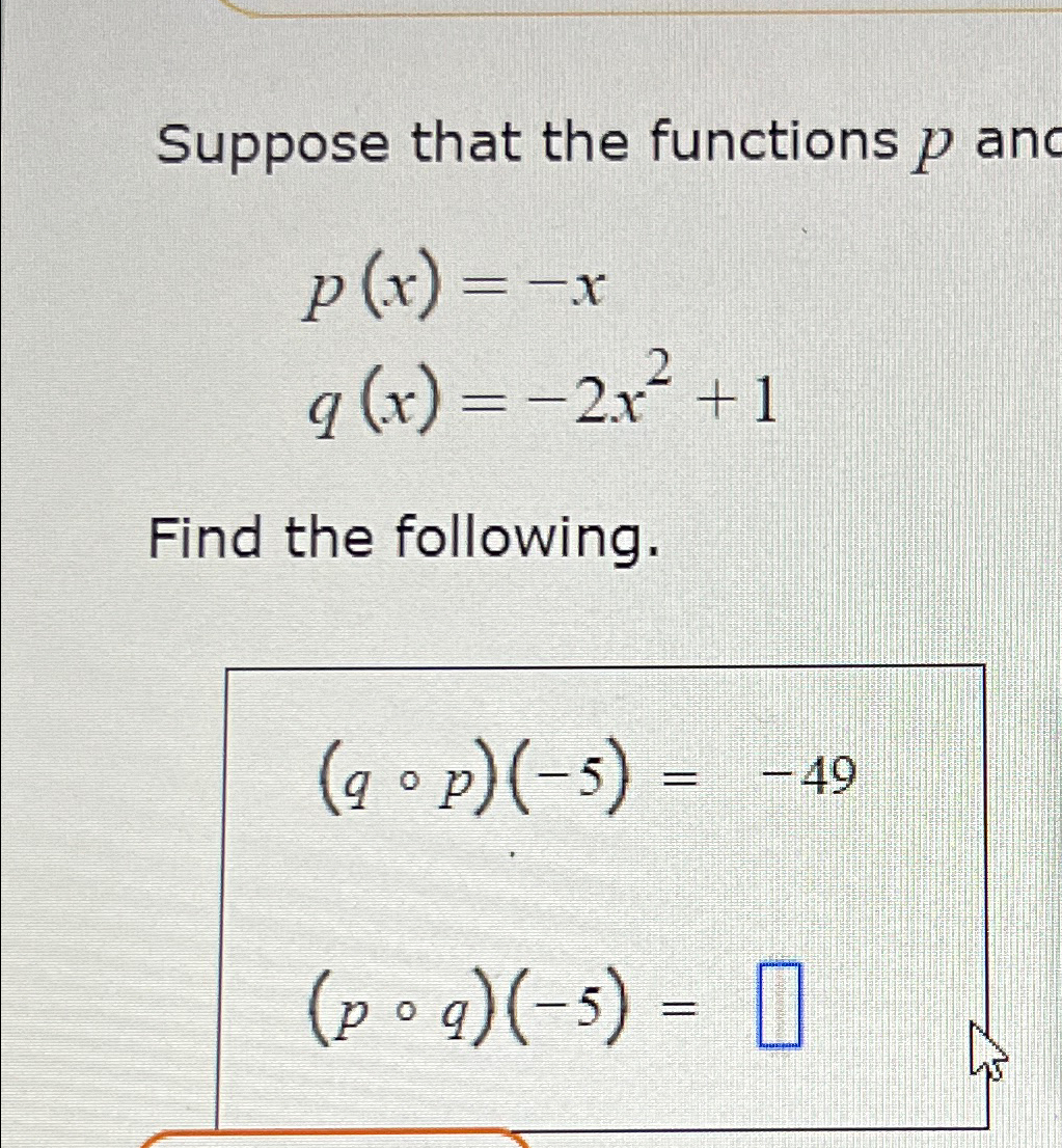 Solved Suppose that the functions p | Chegg.com Solved Suppose that the functions p | Chegg.com