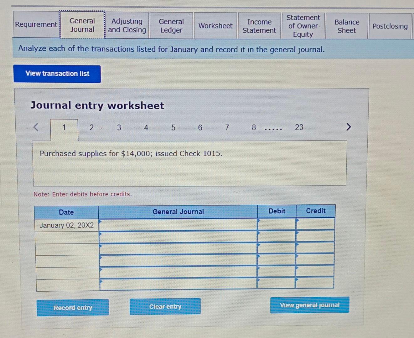 Solved Analyze each of the transactions listed for January | Chegg.com