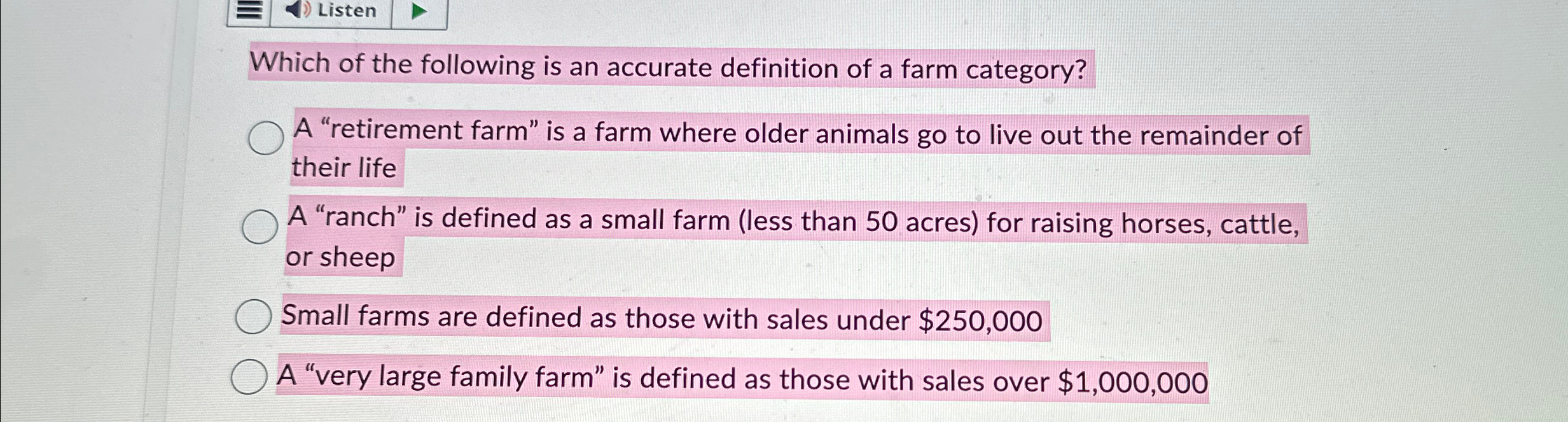 Solved ListenWhich of the following is an accurate | Chegg.com