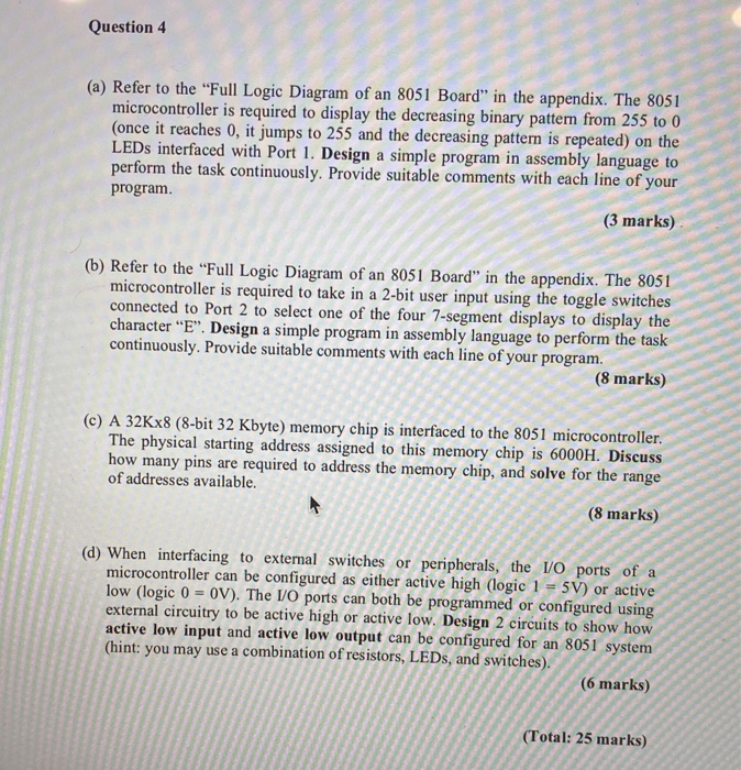 Question 4 (a) Refer to the "Full Logic Diagram of an | Chegg.com