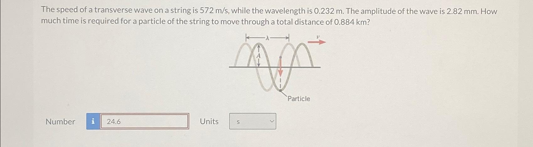 Solved The speed of a transverse wave on a string is 572ms, | Chegg.com