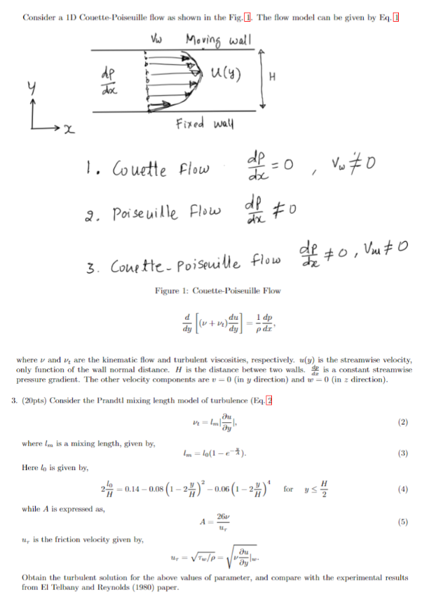 Solved Consider the Prandtl mixing length model of | Chegg.com