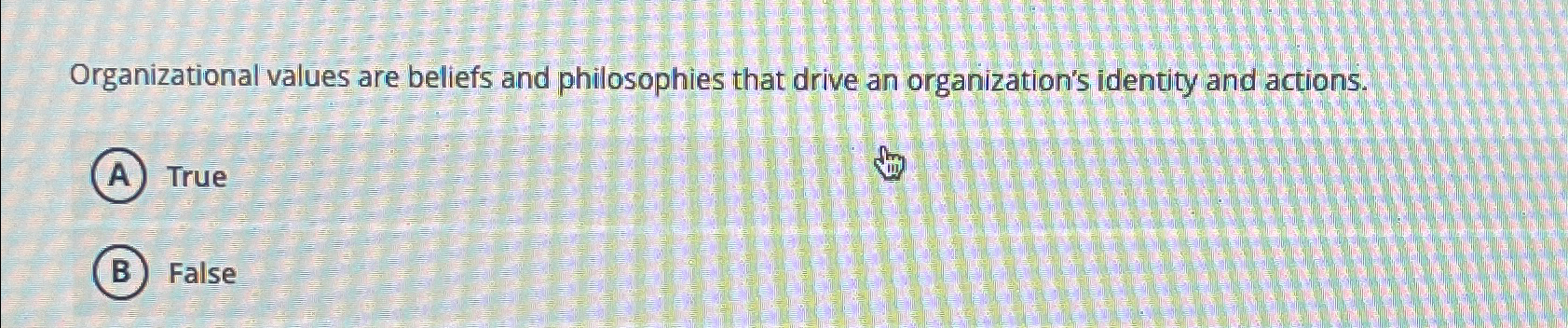 Solved Organizational values are beliefs and philosophies | Chegg.com